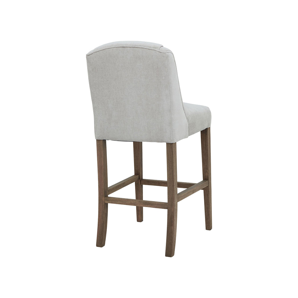 Modern Pale Grey Fabric High Back Bar Stool – Home Bar Furniture ...
